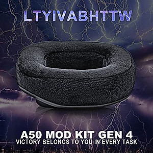 A50 Mod Kit Gen 4 - Ear Cushion Compatible with Astro Gaming A50 Wireless Headset Velvet - Headband/Microphone Foam/Ear Pads I Not Work with GEN 3