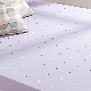Crown Comfort 4 Inch Lavender Infused Ventilated Memory Foam Bed Topper - Queen