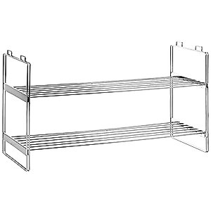 Whitmor 2 Tier Stackable Closet Shelves - Chrome
