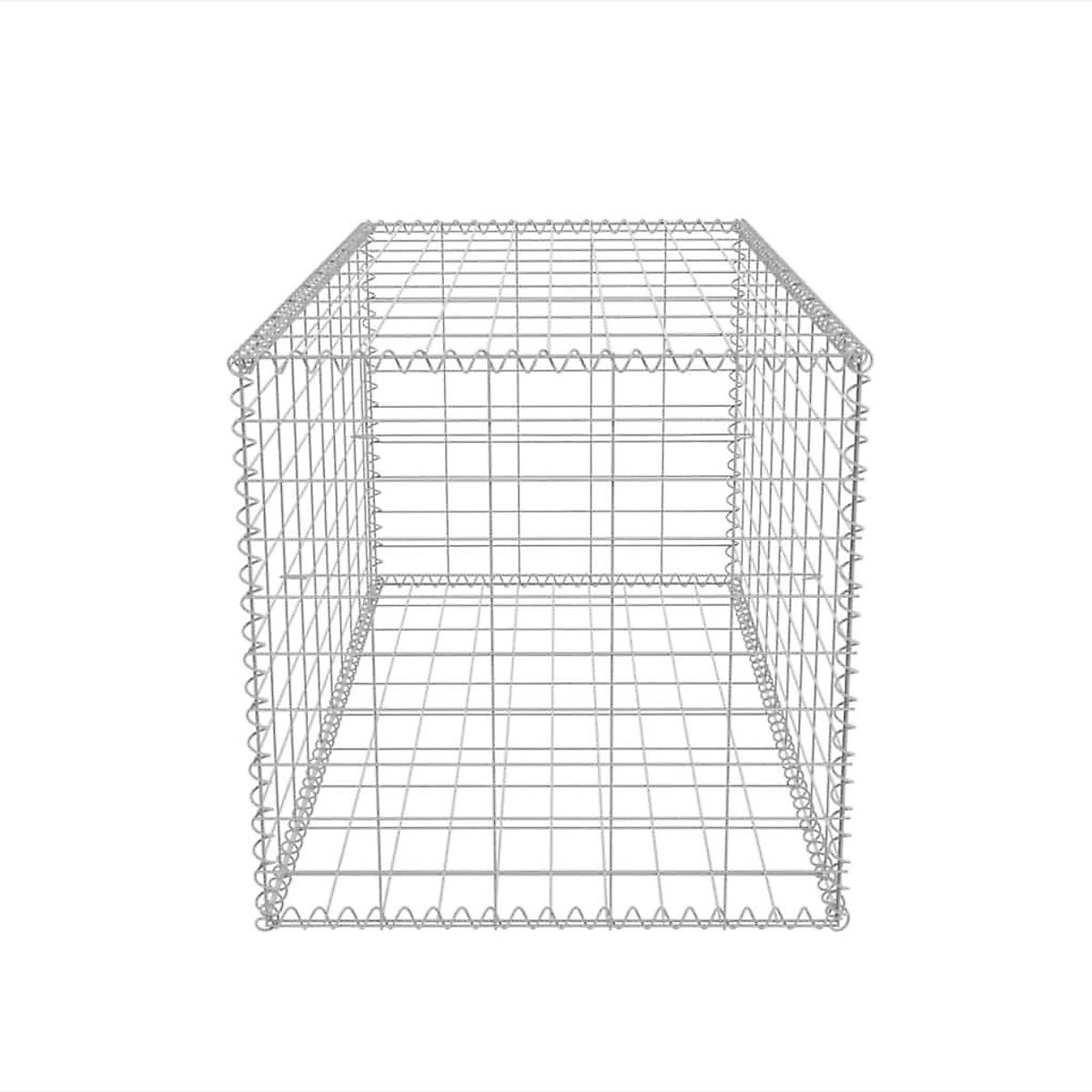 loibinfen Fence Panel Outdoor Privacy Fence Screen Gabion Basket for Retaining Wall Block Gabion Cages Outdoor Decorative Fences Fencing for Yard, Silver Galvanized Steel 39.4"x19.7"x19.7"
