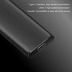 wendeekun Aluminum Portable External Solid State Drive SSD Hard Shell, Solid State Drive M.2 to USB3.1 NVME Key Adapter M2 SSD Hard Shell Computer Accessories,Sturdy and Wear-Resistant
