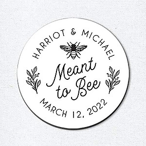 Meant to bee sticker, Honey favor stickers, Meant to bee labels, Custom wedding stickers, Honey bee party, F16:18