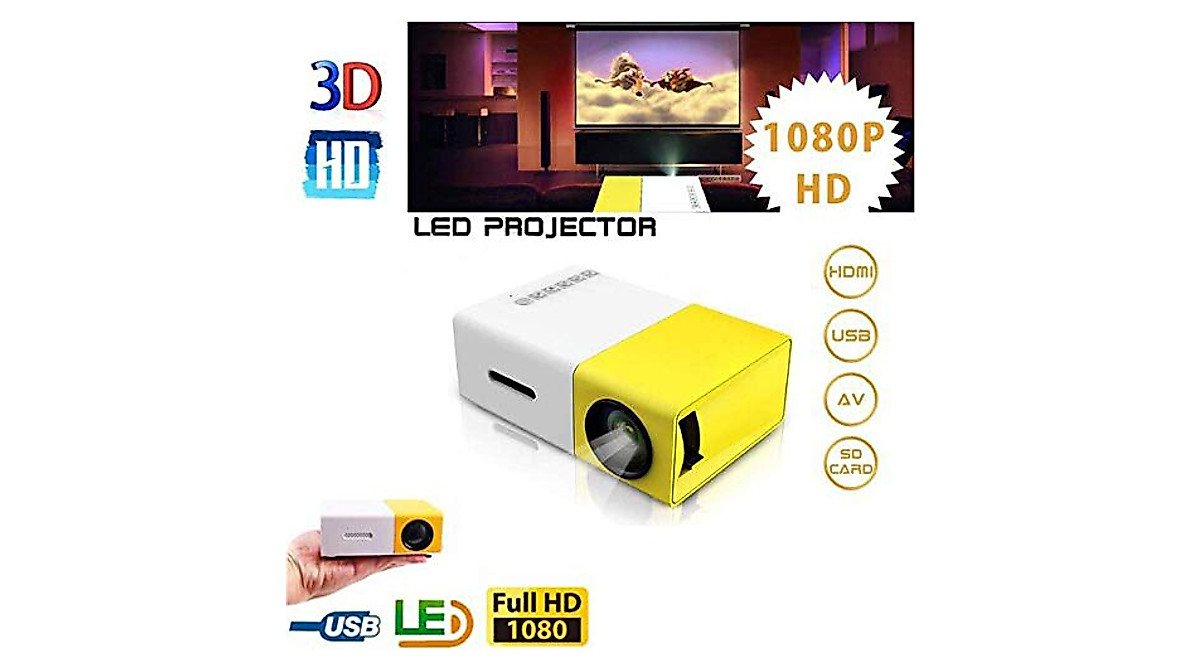 Zmucen Portable Mini Projector for Home & Business Use