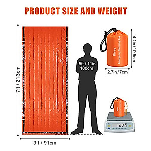 Timok Emergency Sleeping Bags Thermal-Emergency-Blankets Ultralight Space Blankets Survival Waterproof Bivy Sack Multi-Purpose Survival Gear for Hiking, Camping, First Aid Kits, Outdoor Survival Gear