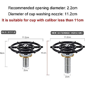 Extended Edition Kitchen Sink Glass Rinser,Faucet Bottle Washer for Sink,Quick Rinser for Baby Bottle,Bar Glass Rinser,Kitchen Sink Automatic Flushing Device (Black)