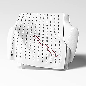 ecome Personalized Custom Word Search Blanket, Soft Woven Throw Blanket, Crossword Puzzle Blanket, Unique Gifts for Family, Friends, Co-Workers On Birthday, Anniversary, Christmas, 50x60 IN