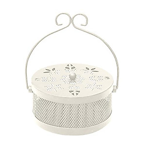 SoBeiKre Garden Home Coil Portable Holder for Incense Retro and Burner Patio Lawn & Garden Insect Candle (0-White, One Size)