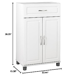 SystemBuild Kendall 1 Drawer/2 Door Base Storage Cabinet 24" - White