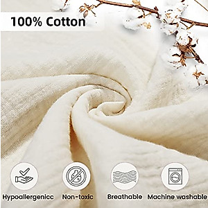 ZonLi Baby Lounger for Newborn, Baby Nest for 0-9 Month, Portable Nest Sleeper for Infant with 100% Cotton Muslin Cover - Breathable, Natural(Beige)