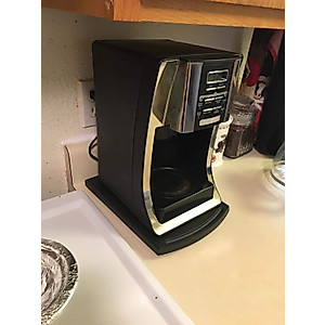 Kitchen Caddy Sliding Coffee Maker Tray 12", Flyisland Premium Under Cabinet Appliance Coffee Maker Toaster Countertop Storage Moving Slider with Smooth Rolling Wheels (ABS, 8.5"W x 12"D)