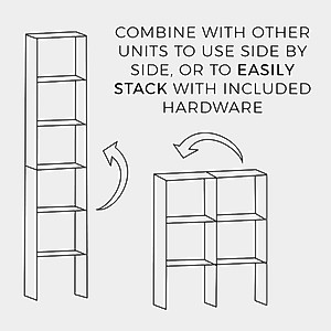 ClosetMaid 895600 Decorative Home Stackable 2-Cube Organizer Storage 31-Inch, Espresso (2 Pack)