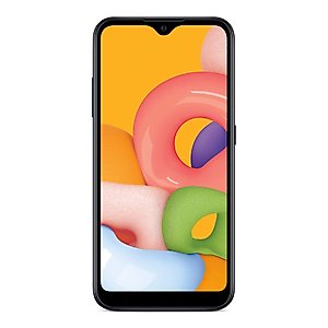 Total Wireless Samsung Galaxy A01 4G LTE Prepaid Smartphone - Black - 16GB - Sim Card Included -CDMA
