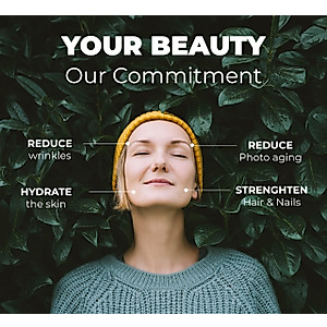 Marine Collagen and Hyaluronic Acid Supplements, Aloe Vera Leaf Gel and Vitamin E Collagen Peptides Pills–Collagen Supplements With Hyaluronic Acid for Hair Skin Nails-90 Collagen Caps