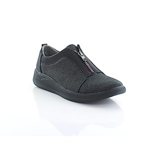 BZees Women's Take It Easy Sneaker, Black Shimmer, 7