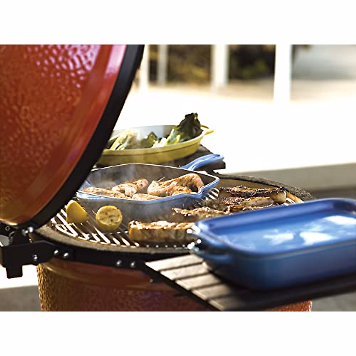 Le Creuset Enameled Cast-Iron 10-1/4-Inch Square Skillet Grill, Marseille