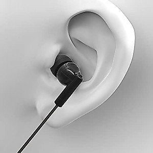 102 Wired Earphone Clear Ergonomic PVC 3.5mm Moving Coil in-Ear Earbud Headphone for Phone Valentine's Day/Mother's Day/Wedding/Anniversary/Party/Graduation/Christmas/Birthday Gifts - Black