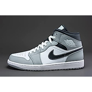 Nike Men's Air Jordan 1 Mid Fitness Shoes, Gray, Size 8 US