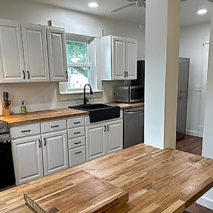 Parker Fireclay Quick-Fit Drop-In Farmhouse Kitchen Sink and Care Kit, 26" Matte Black Single Bowl with 3 Holes