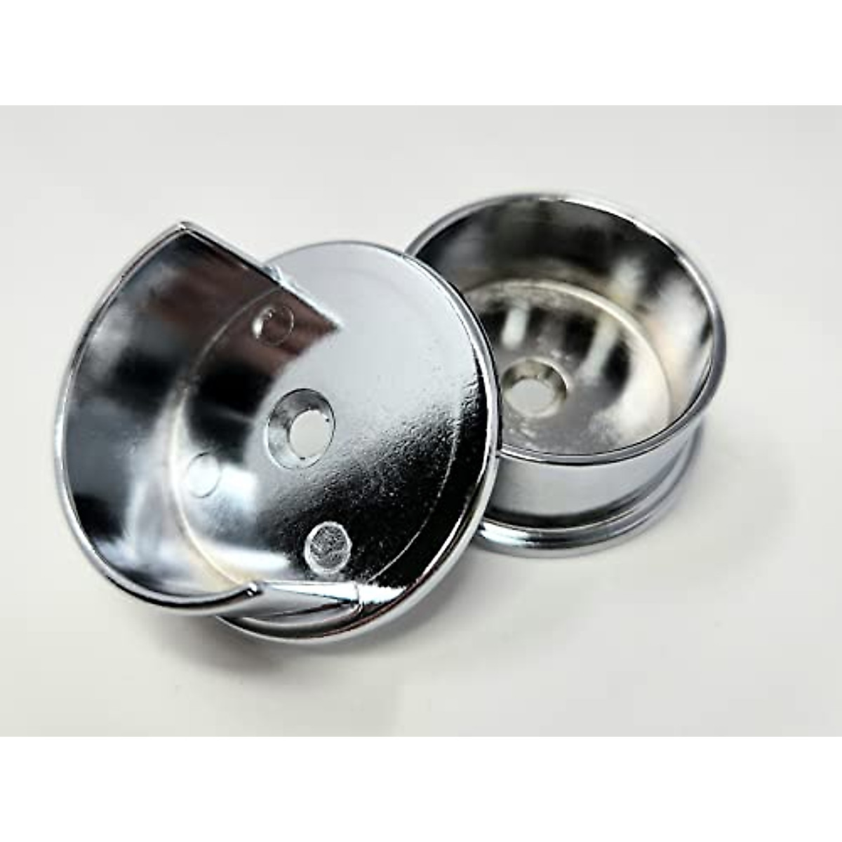 1 Pair for 1 5/16" Diameter Closet Rod Wardrobe Tube End Supports (Polished chrome)