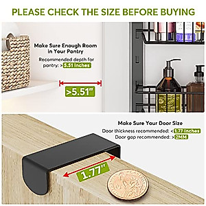 1Easylife Over the Door Pantry Organizer, 10-Tier Adjustable Baskets Pantry Organization, Metal Door Shelf with Detachable Frame, Space Saving Hanging Spice Rack for Kitchen Pantry Bathroom Door