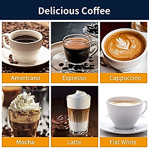 ILAVIE Espresso Machines with Steamer, 20 Bar Pump Espresso and Cappuccino latte Maker, Espresso Machine Easy to Use for Home Barista, Stainless Steel, 1350W