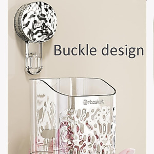 Cenbini Androf Acrylic Transparent Shower Storage, Raidley Easymount Bathroom Storage Shelf - No Drilling Required, Raidley No Drill Clear Wall Caddy Large Capacity, Drainage (Transparent Color, L)