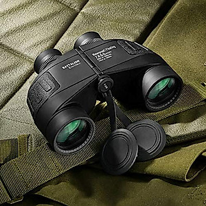 BARSKA 7x50 WP Battalion Floating Binoculars with Internal Rangefinder , Black