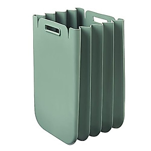 Guzzini 25 Litre Storage Container - Eco Packly Foldable for Storage | Multi - Purpose Container for Storage, Home Recycling, Bin | 100% Recycled Plastic - Kitchen, Garage, Bedroom Use (Sage Green)