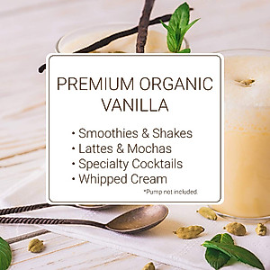 Monin - Organic Vanilla Syrup, Naturally Smooth Sweetness, Great for Coffee, Shakes, and Cocktails, Gluten-Free, Non-GMO (750 ml)