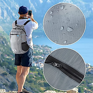 MasterTool Hiking Daypack, Water Resistant Lightweight Packable Foldable Backpack for Travel Camping Outdoor, Black, (291-2243-06), 20L