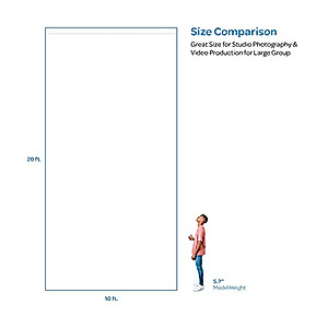 LimoStudio 10' x 20' (W x H) Pure Gray Backdrop Background Screen, Higher Density Premium 150 GSM Synthetic Material Fabric, Solid Seamless Grey Muslin for Professional Photo Studio, AGG3211