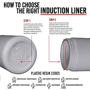 HAL PACKAGING CONSUMABLES One Piece Induction Liner for PE, PP Containers, Box with 500 Units (41 mm Round with Tabs)