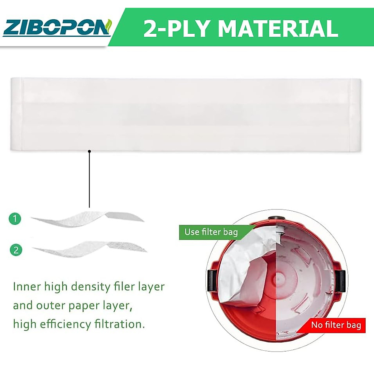 12 Pack 43270 Fine Dust Collection Bags Compatible with Craftsman 4 Gallon Shop Vac CMXEVBE17612 & Dewalt DXV04T 4 Gal Vacuum, Part# CMXZVBE43270