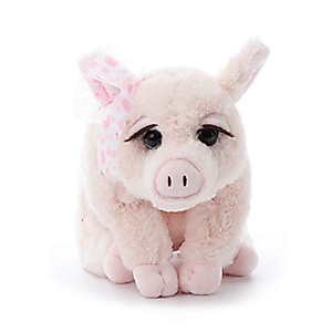 The Petting Zoo, Lash'z Pig Stuffed Animal, Gifts for Girls, Pig Plush Toy 12 inches