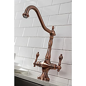 Kingston Brass KS177ALBSAC Heritage Kitchen Faucet, Antique Copper