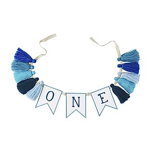 Mud Pie Children's First Birthday Banner, Blue