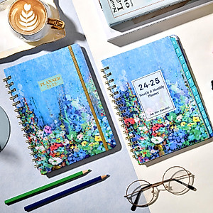 2024-2025 Planner - 2024-2025 Planner Weekly and Monthly, JUL 2024 - JUN 2025, 6.4" x 8.5", Calendar 2024-2025 Planner with Monthly Tabs, Sturdy Cover, Premium Paper, Back Pocket, Strong Twin-wire