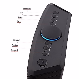 AIWA Exos 5 Wireless Speaker - Unleash Powerful Sound and Versatile Connectivity - Experience Bluetooth Freedom, FM Radio, Clock, 20W RMS, LCD Display, and Alarm Clock Functionality