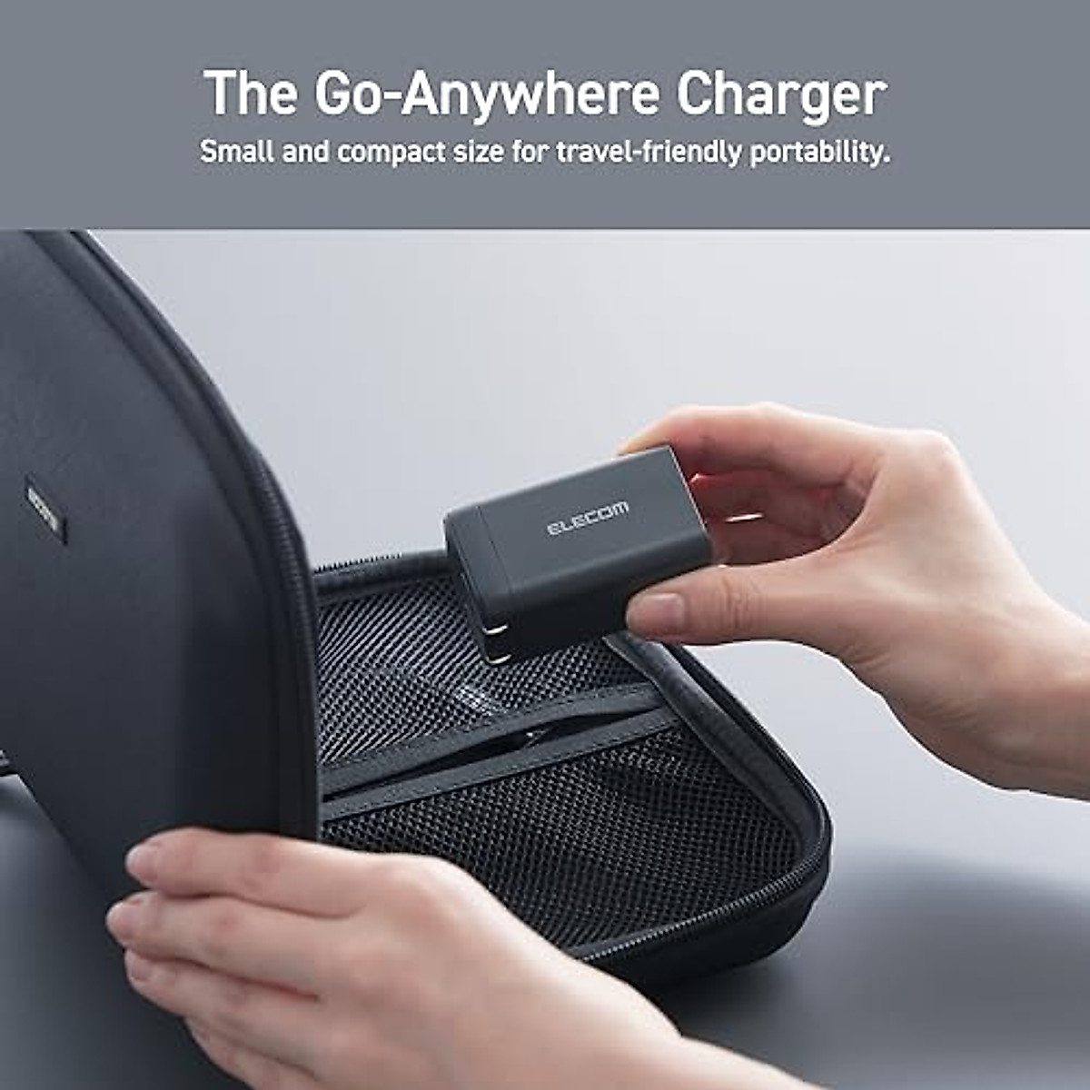 ELECOM 65W USB C Wall Charger Block, 3 Multi Port GaN II Plus Fast Charging, Compact Power Adapter for Multiple Devices, iPhone, Laptop, Tablet, iPad, Airpods, Watch, Speakers, Samsung (Black)