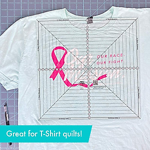 Creative Grids 14-1/2in Square It Up or Fussy Cut Square Quilt Ruler - CGRSQ14