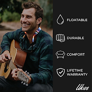 Ukes Premium Sunglass Strap - Durable & Soft Glasses Strap Designed with Floating Neoprene Material - Secure fit for Your Glasses and Eyewear. (The Alohas)