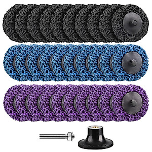2''Paint Stripping Wheel, 31pcs Die Grinder Strip Disc for Drill,Roll Lock Disc Die Grinder Attachments for Remove Paint, Rust Welds, Oxidation(Mix Color)
