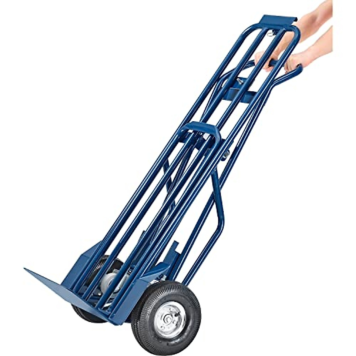 Global Industrial Steel 3-in-1 Convertible Hand Truck with Pneumatic Wheels
