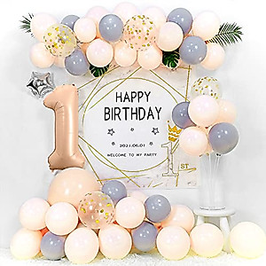 MJartoria Bundle 40 Inch Caramel 61 Number Balloons 61st Birthday Foil Balloon Large Digital Balloon for Birthday Party Wedding Anniversary Baby Shower Decorations