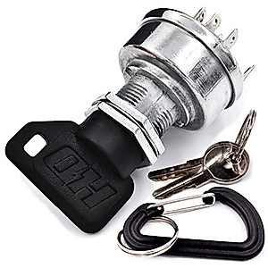 HD Switch Starter Ignition Switch Replaces John Deere 130 160 165 170 175 180 185 240 245 260 265 285 320 500 : 3 Keys & Free Carabiner