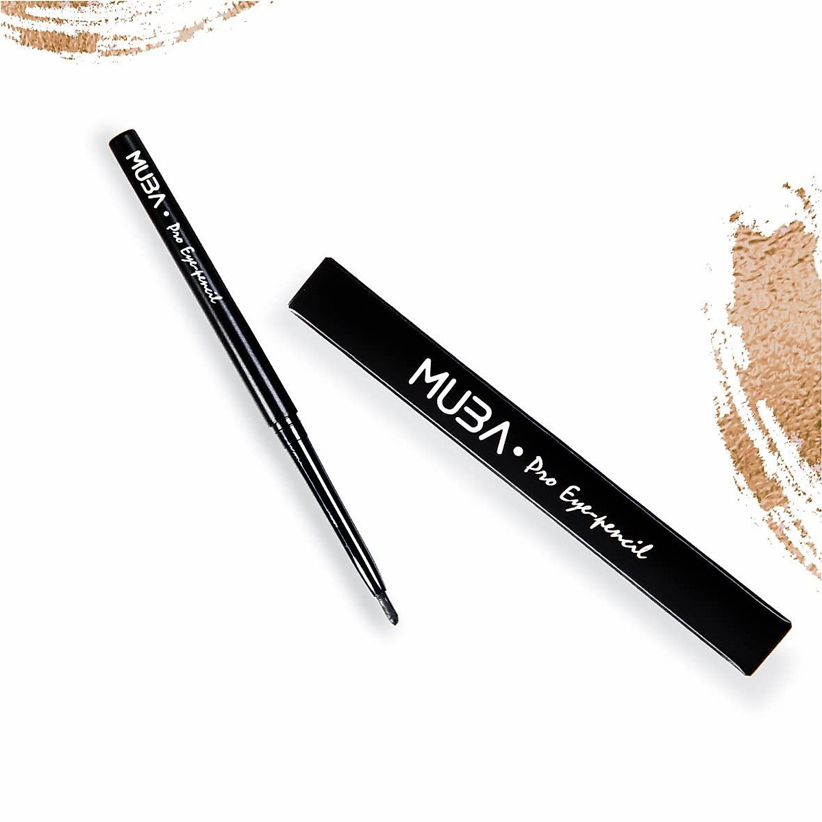 MUBA COSMETICS Eye Pencil “Ink” - Waterproof Eyeliner Pencil, Long Lasting Eye Liner Pencils for Eye Makeup - No Budge Under Eye Pencil Eyeliner, Creamy Eye Pencils, Eyeliner Pencils for Precise Finish - BLACK