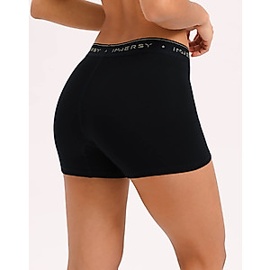 INNERSY Women's 4" Inseam Boxers Briefs Cotton Boyshorts Underwear Ladies Panties 3-Pack(3 Black,X-Large)