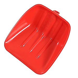 Emoshayoga Plastic Garden Shovel, Snow Shovel PP Red for Agriculture for Street Sweeper for Fallen Leaves(41 X 37cm / 16.1 X 14.6in)