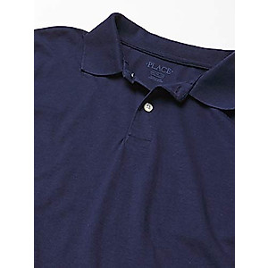 The Children's Place boys Long Sleeve Soft Jersey Polo Shirt, Nautico, Small US