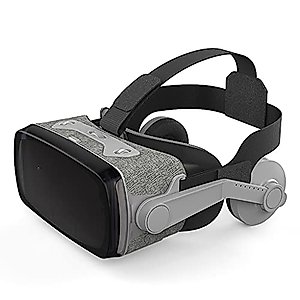 ZNBJJWCP 3D Vr Virtual Reality Vr Glasses Genuine Leather Eye Glasses Smart Helmet Stereo Game Cinema Boxs Suitable for Smart Phone